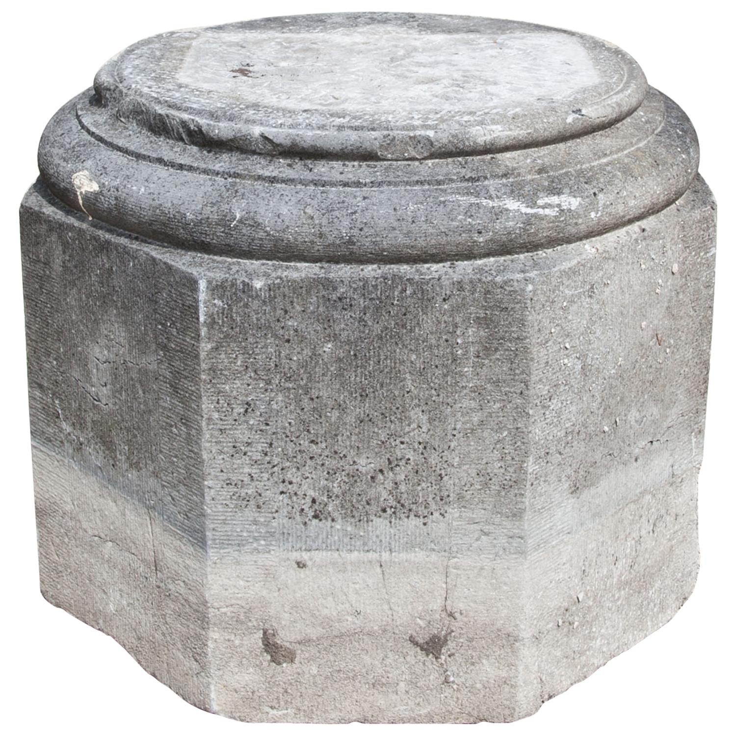 Sandstone Octagonal Pedestal, Germany, 18th Century at 1stDibs