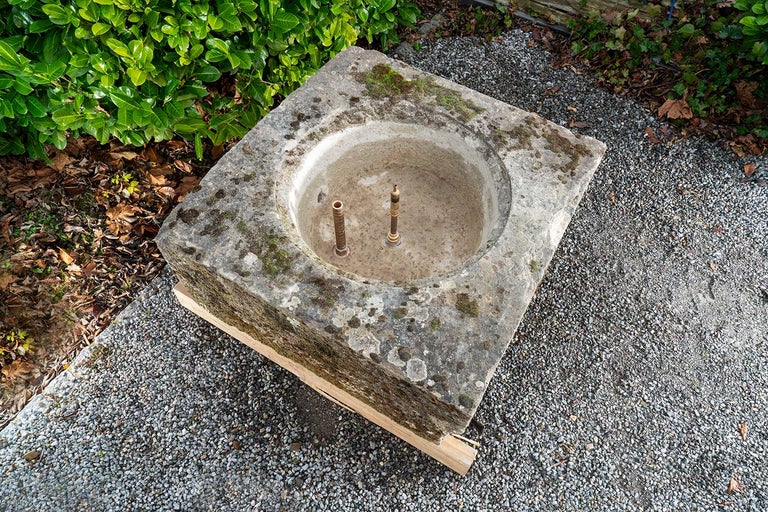 Sandstone Well, Square Base, 18th Century at 1stDibs