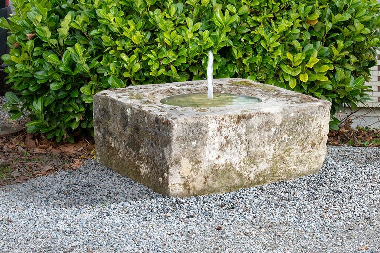 Sandstone Well, Square Base, 18th Century at 1stDibs