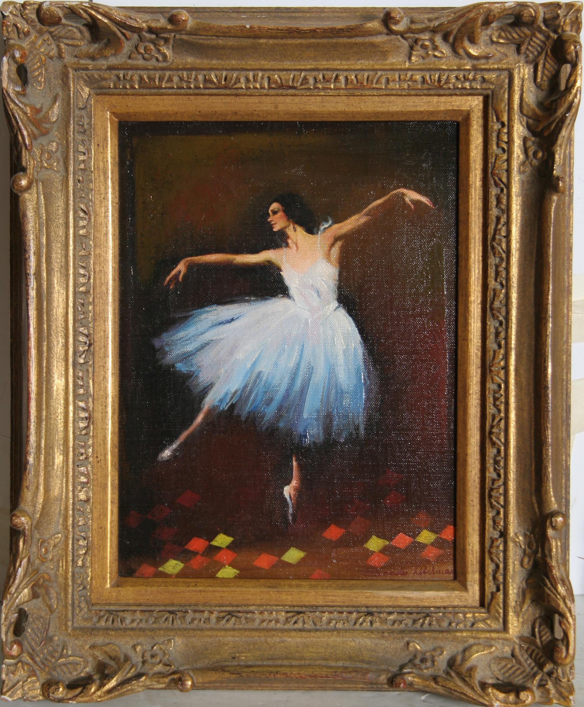 Sandu Liberman - Ballerina, Oil Painting by Sandu Liberman at 1stDibs