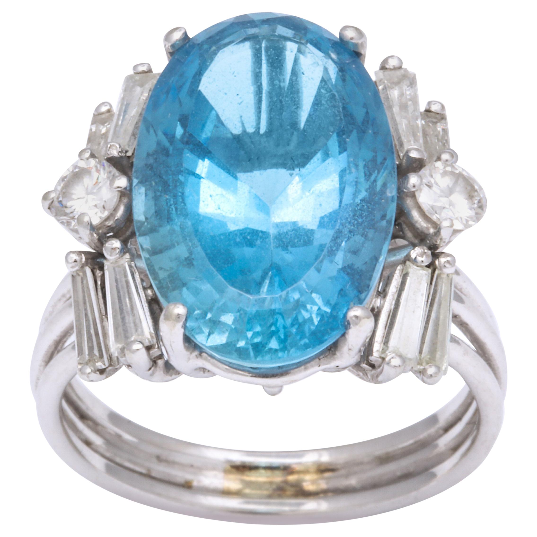 'Santa Maria' Aquamarine and Diamond White Gold Ring at 1stDibs | santa ...