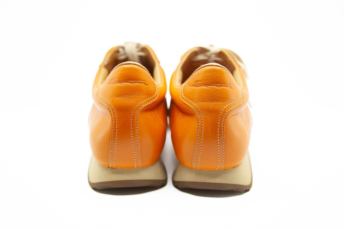 Santoni orange sneakers For Sale at 1stDibs