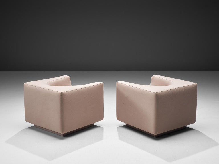 Saporiti Pair of Cubic Lounge Chairs For Sale at 1stDibs