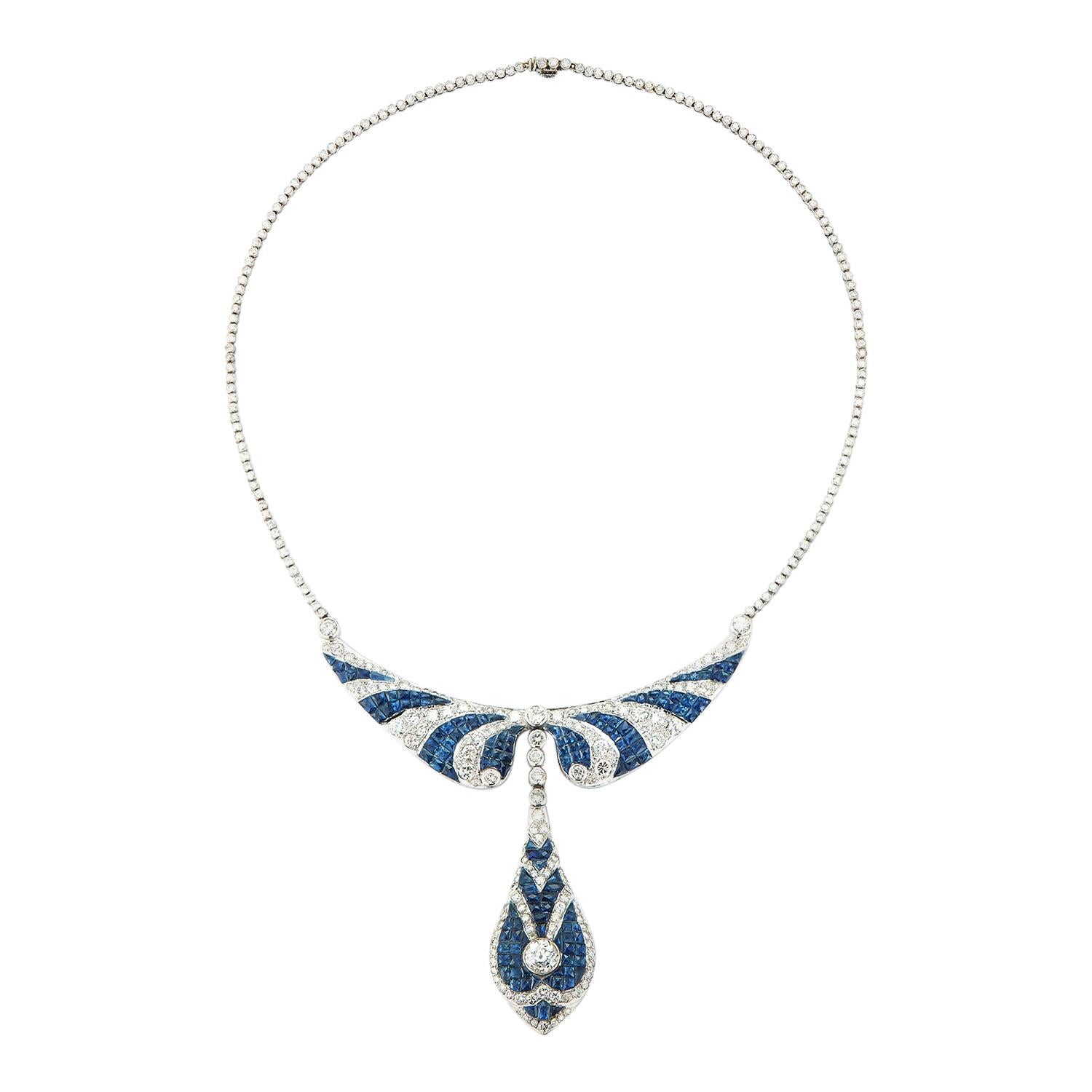 Important Diamond Cascade Necklace For Sale at 1stDibs