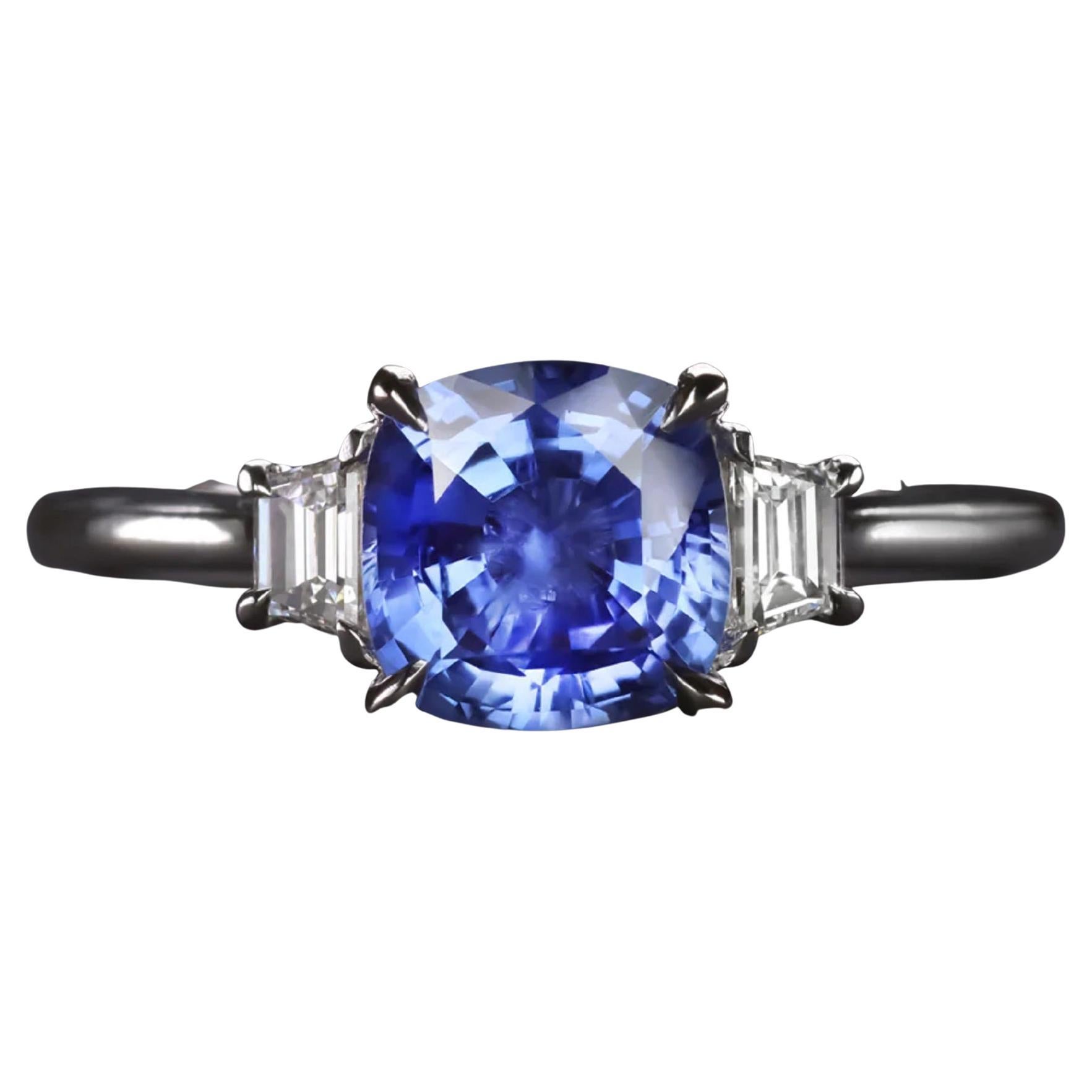 sapphire and diamond ring For Sale at 1stDibs