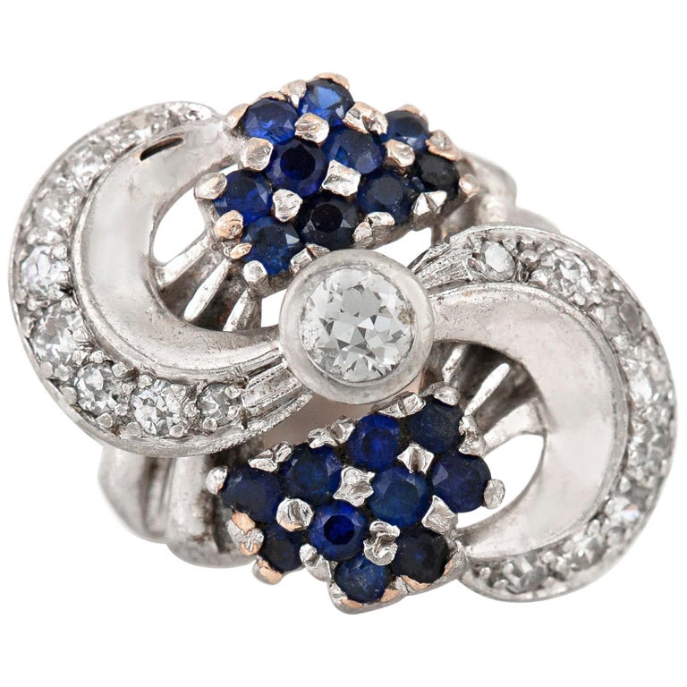 Sapphire and Diamond Statement Ring For Sale (Free Shipping) at 1stDibs ...