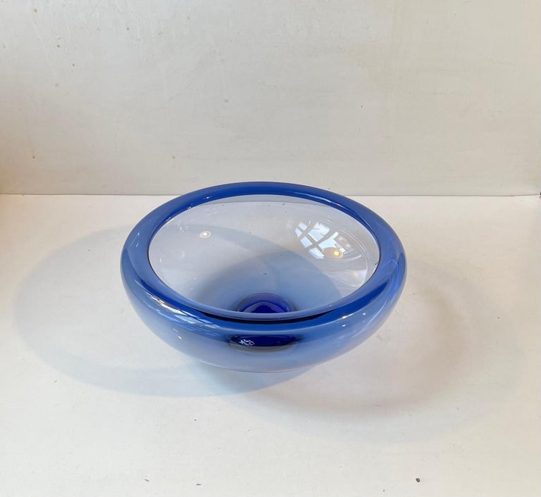Sapphire Blue Provence Glass Bowl by Per Lütken for Holmegaard, 1960s ...