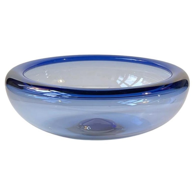 Sapphire Blue Provence Glass Bowl by Per Lütken for Holmegaard, 1960s ...