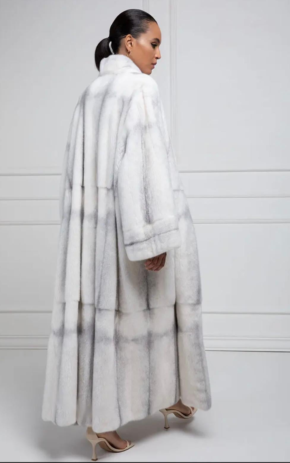 Sapphire Cross Mink fur Coat For Sale at 1stDibs