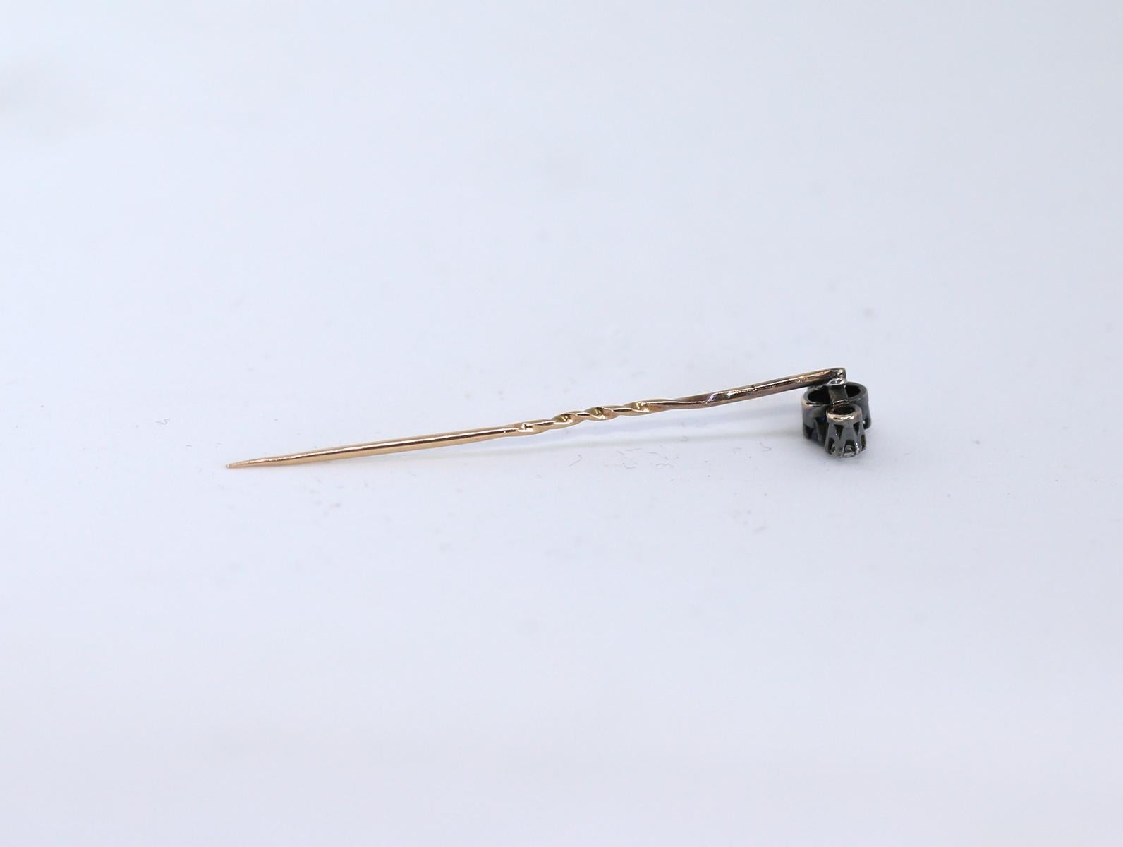 Sapphire Diamonds Pin Brooch Original Box, 1900 For Sale at 1stDibs