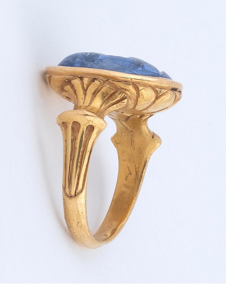 Sapphire Intaglio Ring Late 18th Century Roman Emperor Caligola at ...