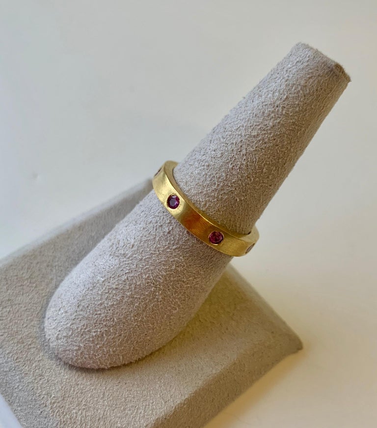 Sapphires and Tanzanite yellow gold 22 Karat Gold Rings at 1stDibs