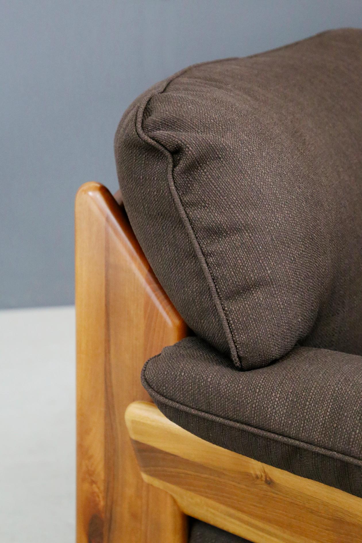 Sapporo Sofa Brown Three-Seat Midcentury in Noble Wood, at 1stDibs ...