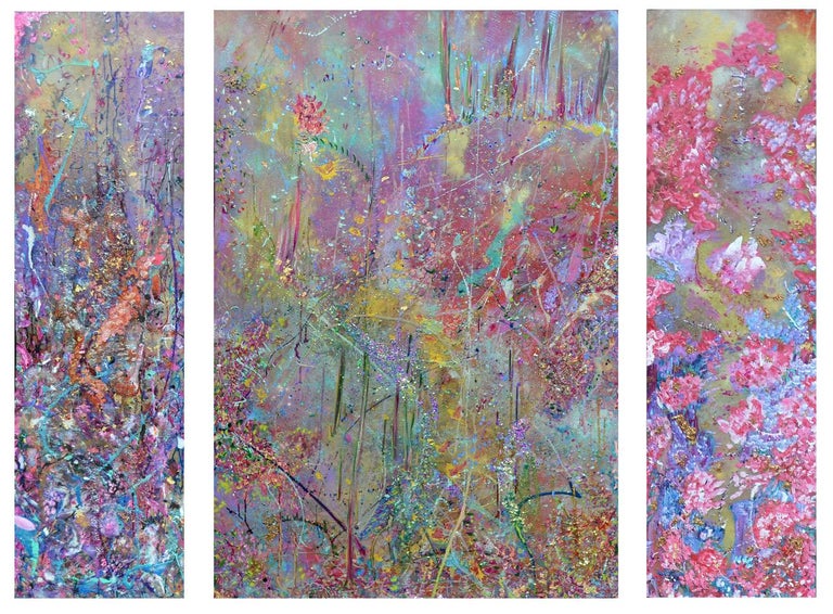 Sara Conca - Mindful Garden (Triptych) For Sale at 1stDibs