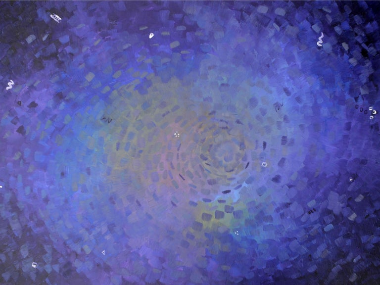 Sara Gardner - Purple Rain, Painting, Acrylic on Canvas For Sale at 1stDibs