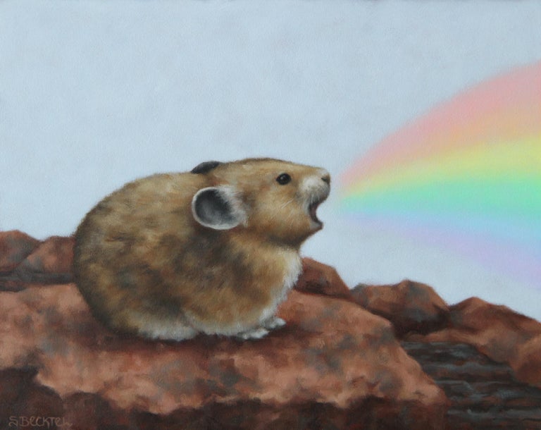 Sarah Becktel - "Magic Pika I" Oil Painting For Sale at 1stDibs