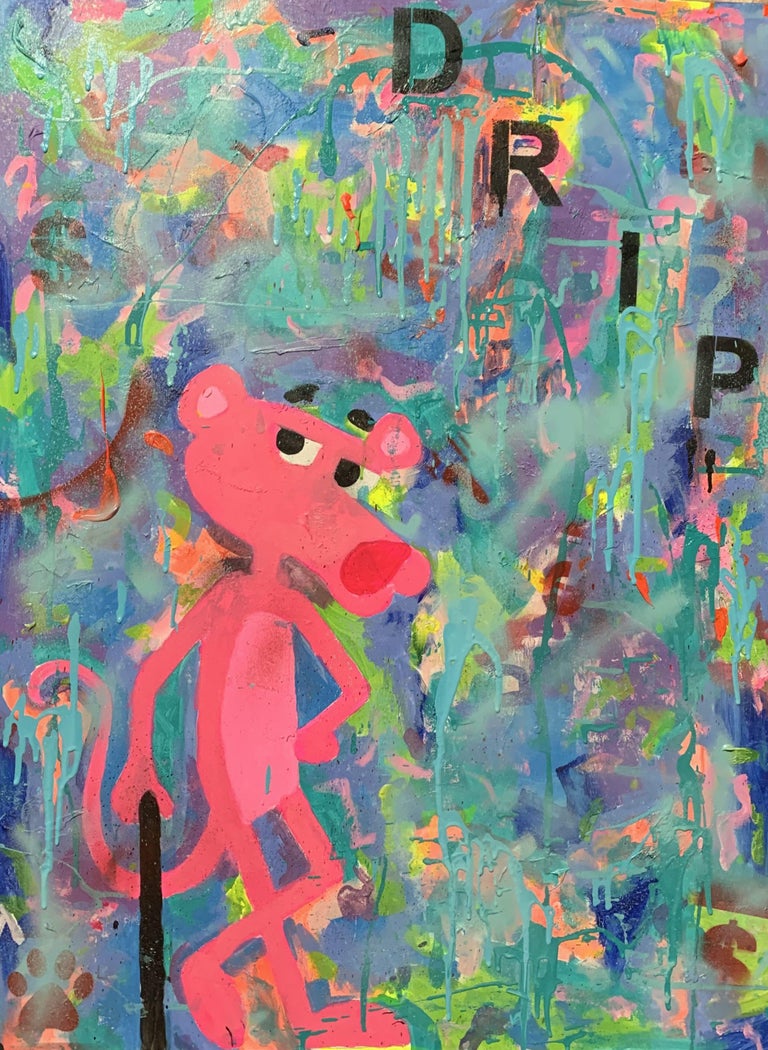 Sarah Boisvert - Drip, Mixed Media on Canvas For Sale at 1stDibs