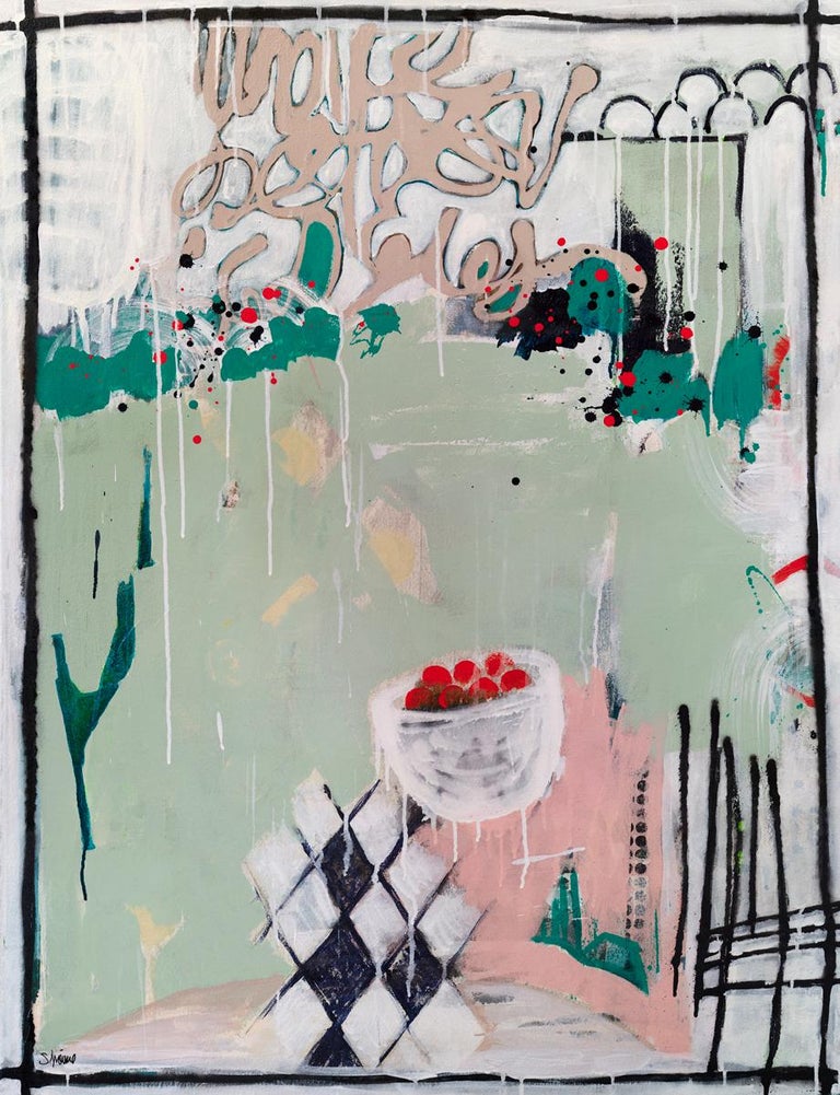 Sarah Finucane - "Bowl of Tomatoes, " Abstract Painting For Sale at 1stDibs