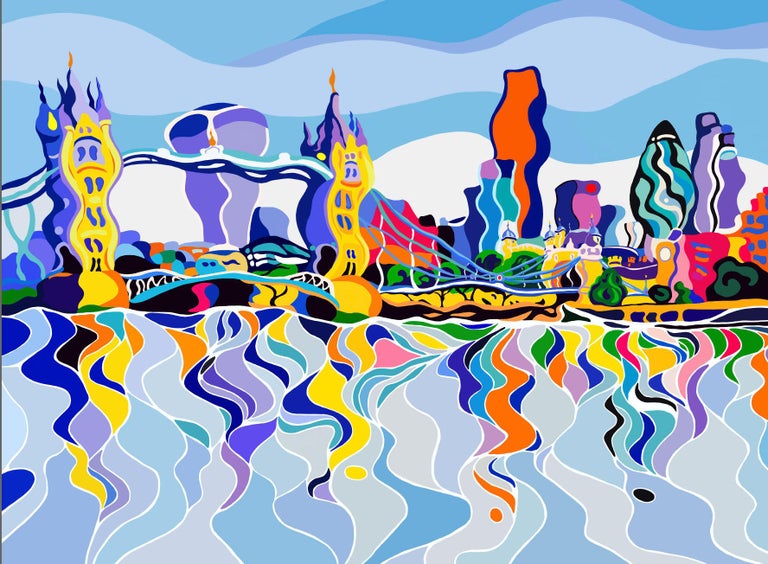 Sarah Fosse - Tower Bridge and City Reflections limited edition framed ...