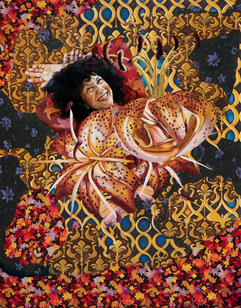 Sarah Jacobs - Bask, Original Contemporary Surrealist Figurative Mixed ...