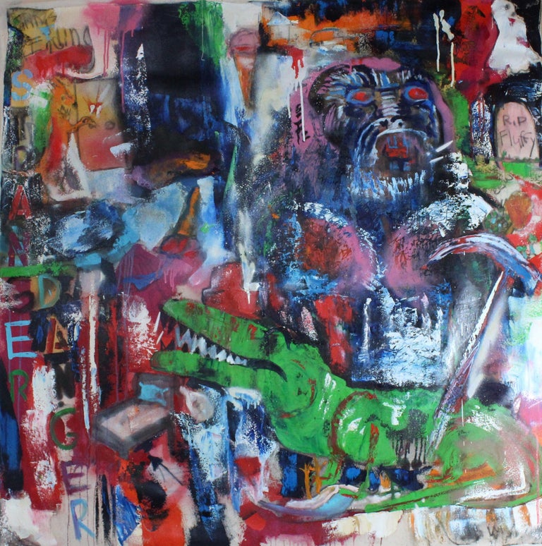 Sarah Lapp - Bump in the Night, Painting, Oil on Canvas For Sale at 1stDibs