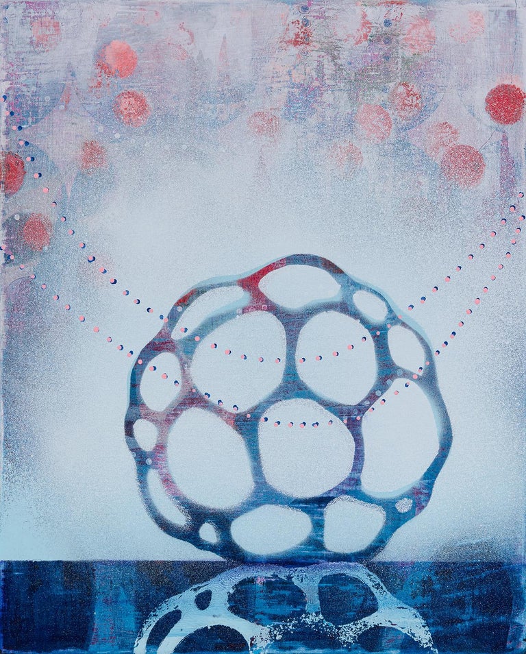 Sarah Lutz - Stargazer (Echo), abstract painting, oil and spray paint ...