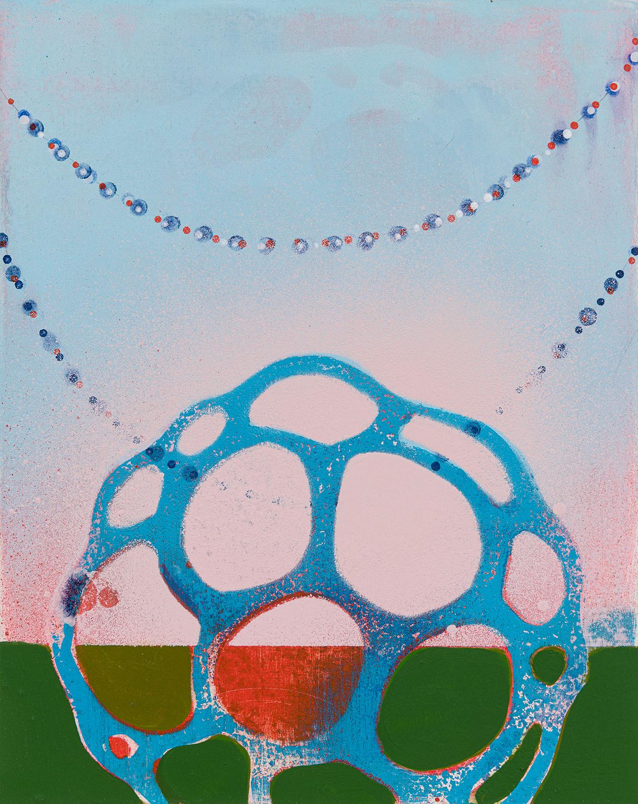Sarah Lutz - Stargazer (Echo), abstract painting, oil and spray paint ...