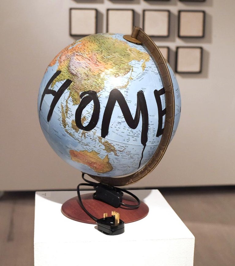 Sarah Maple - Go Home, Sculpture, Globe, World Map, Political Art ...