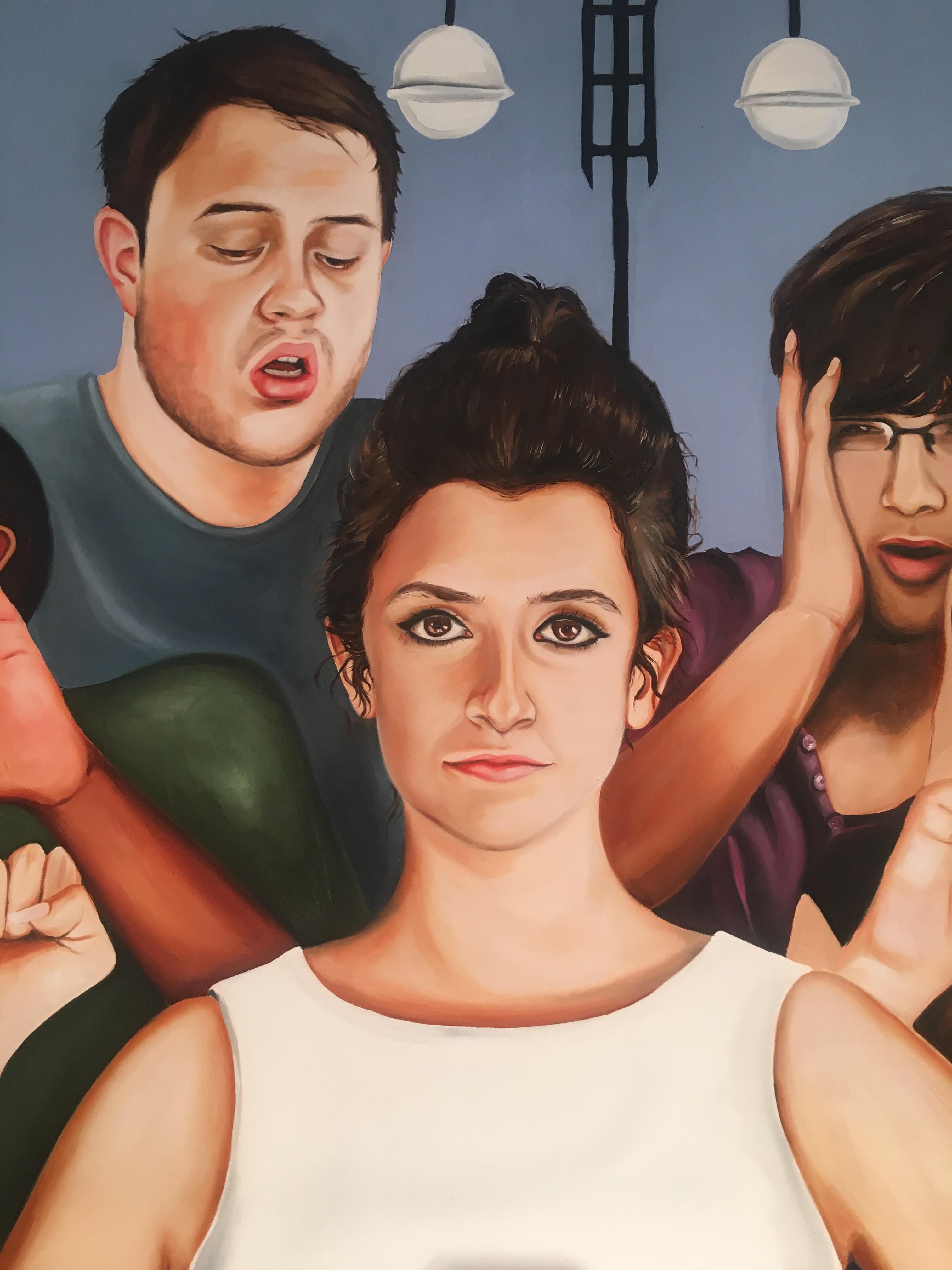 Sarah Maple - Menstruate With Pride, Oil on Canvas Painting, Feminist ...