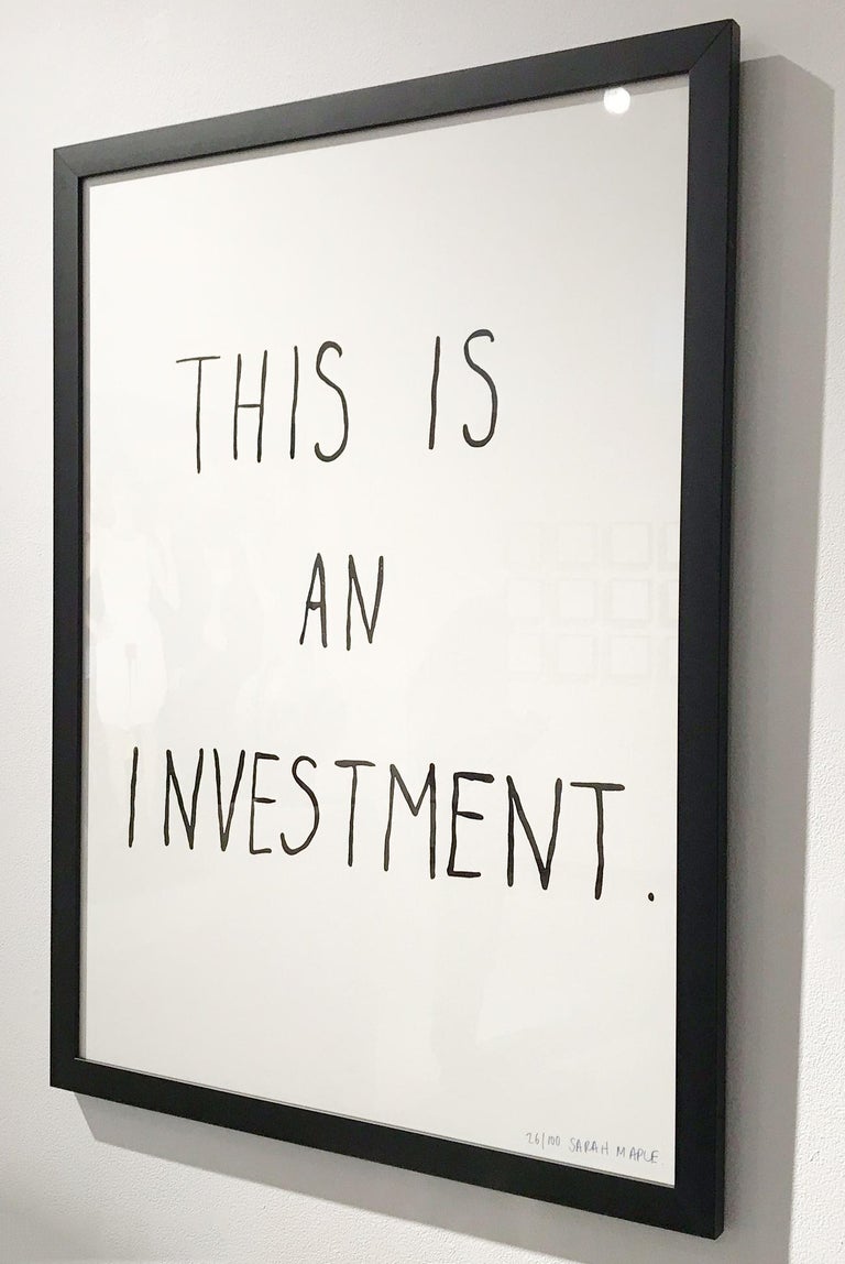 Sarah Maple - This is an Investment, Drawing, Collage, Black and White ...