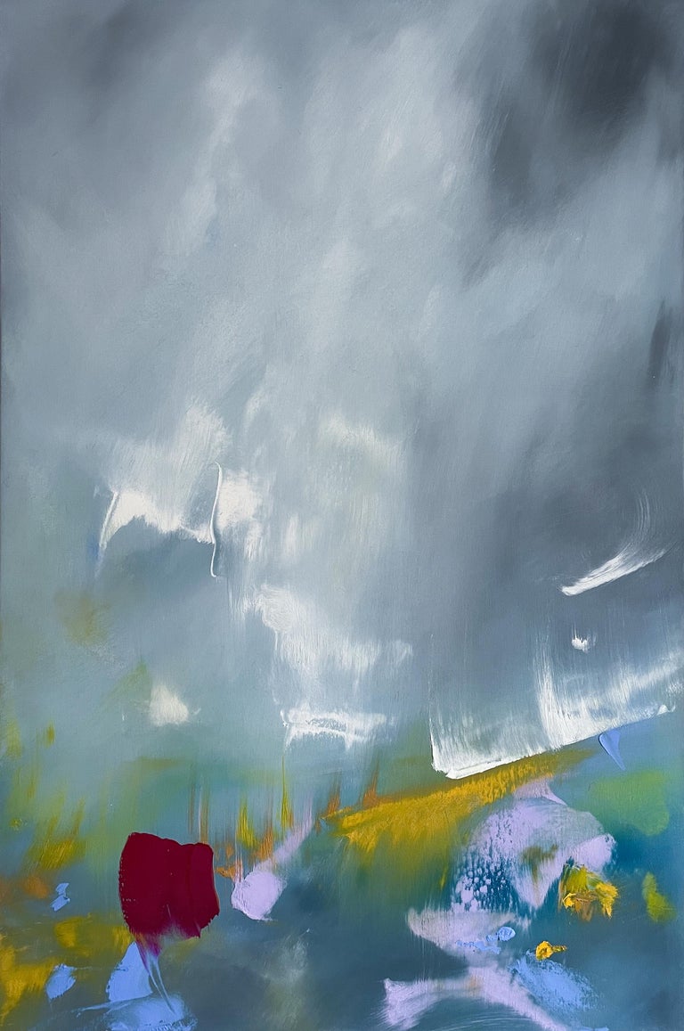 Sarah Parsons - Strength in Red, Abstract Oil Painting For Sale at 1stDibs