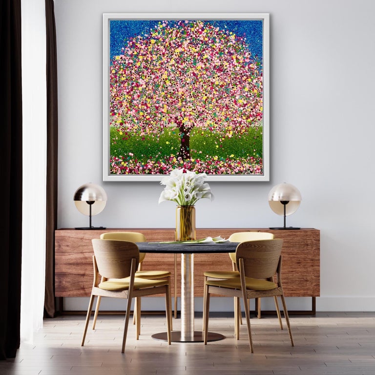 Sarah Pye - A Pop of Spring, Original Pop Art Style Landscape Tree ...