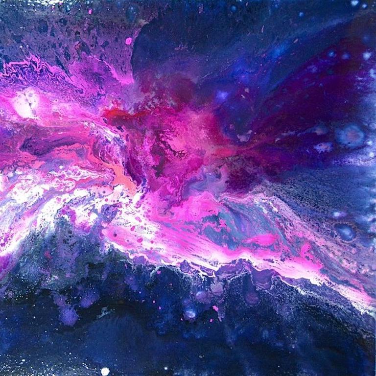 Sarah Raskey - Soul Collision by Sarah Raskey. Pink and purple. Mixed ...