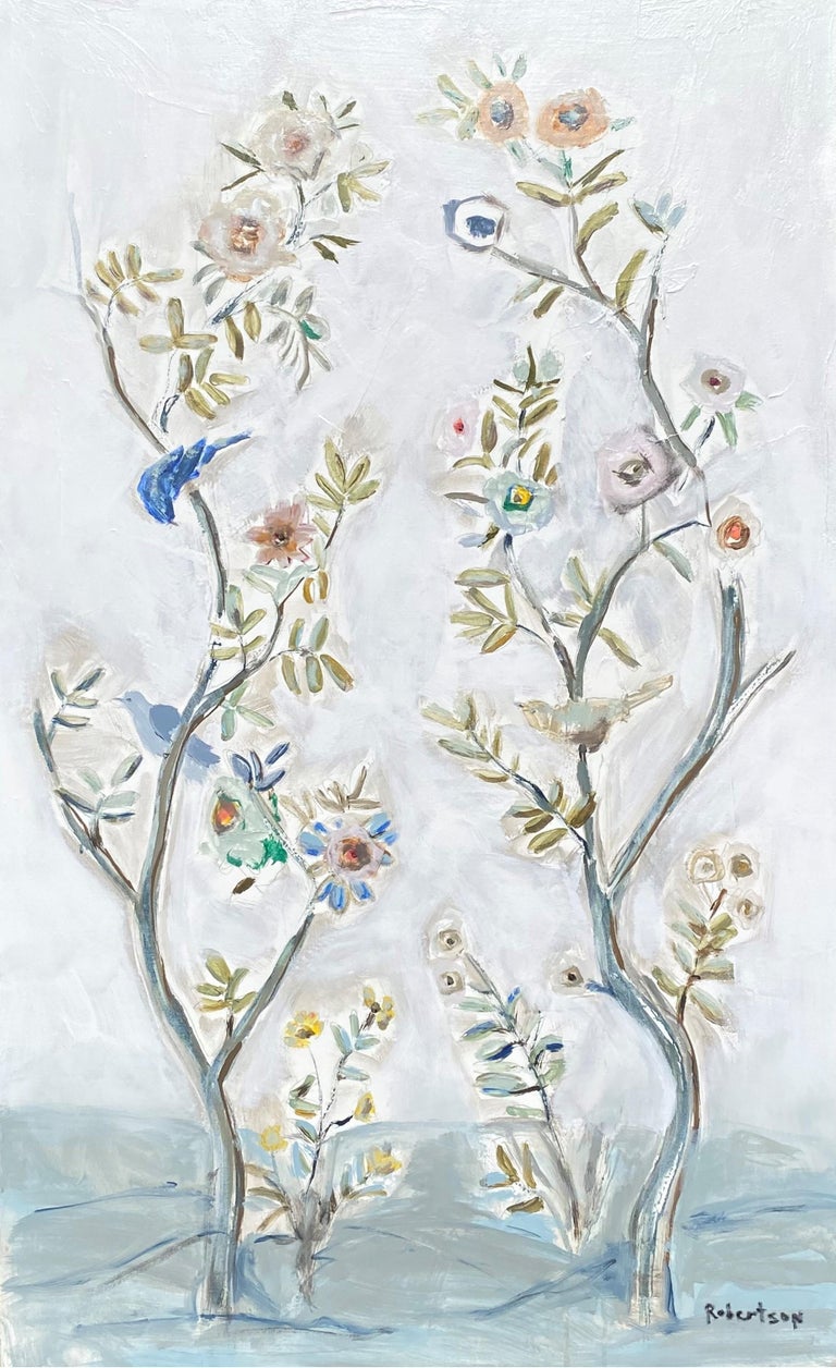 Sarah Robertson - Birds in My Garden by Sarah Robertson, Impressionist ...