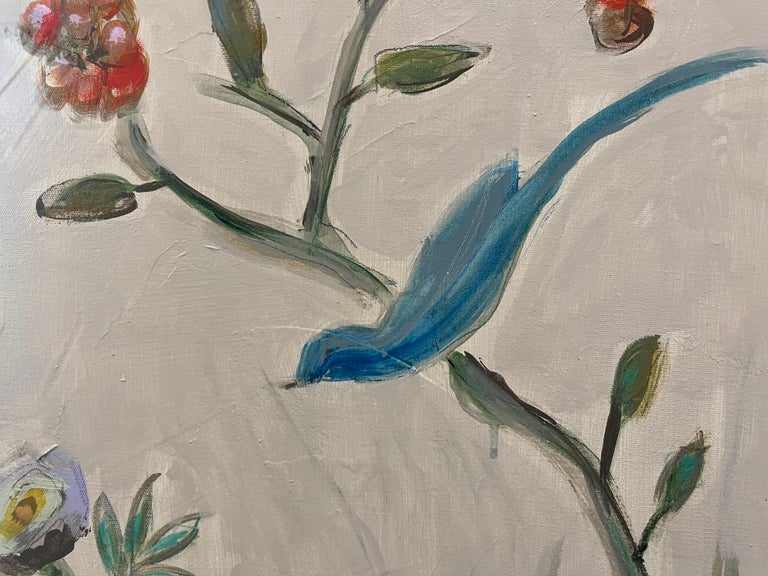 Sarah Robertson - Blue Birds I by Sarah Robertson, Mixed Media Floral ...