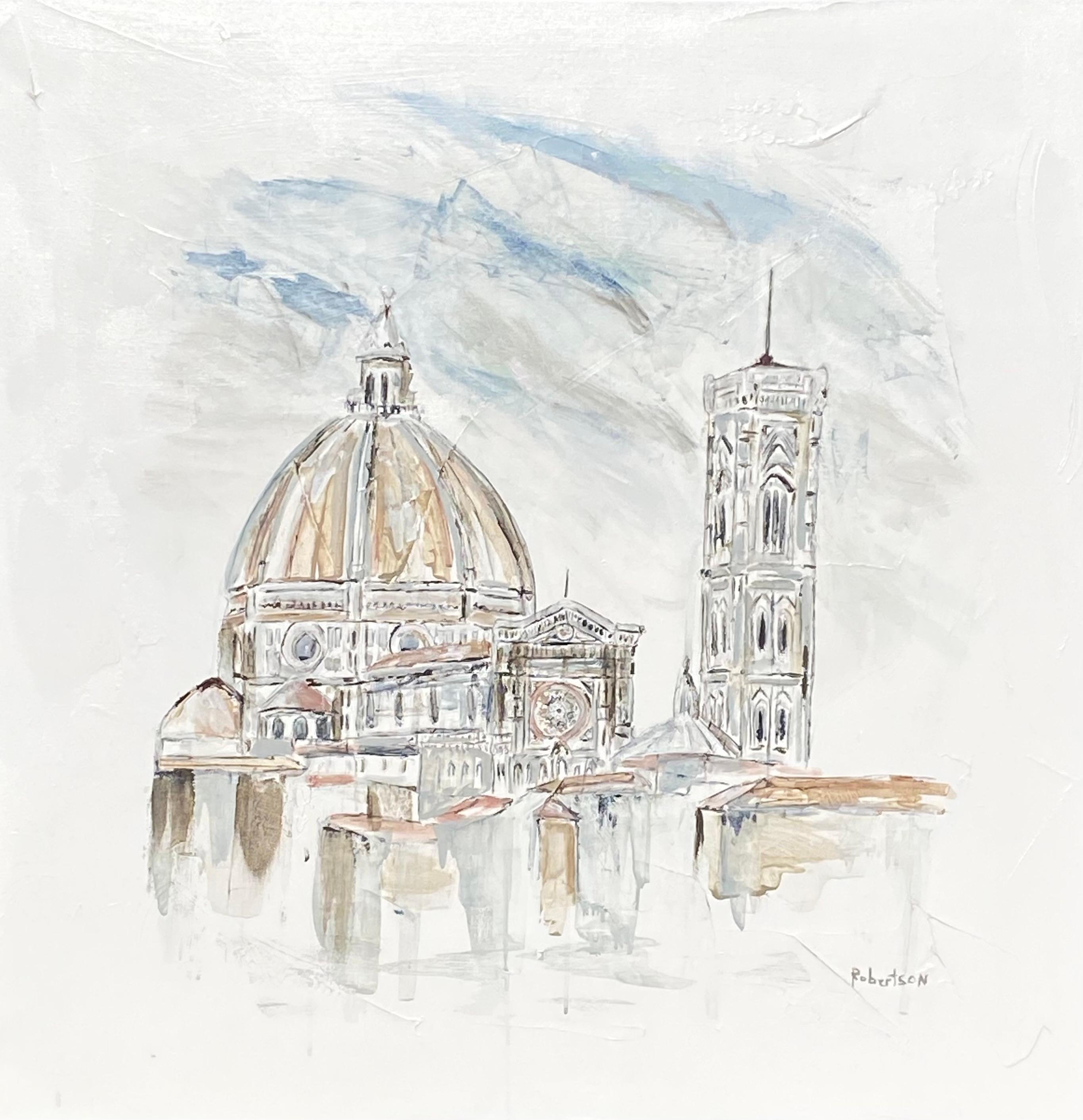 Sarah Robertson - Blue Garden, by Sarah Robertson Impressionist Canvas ...