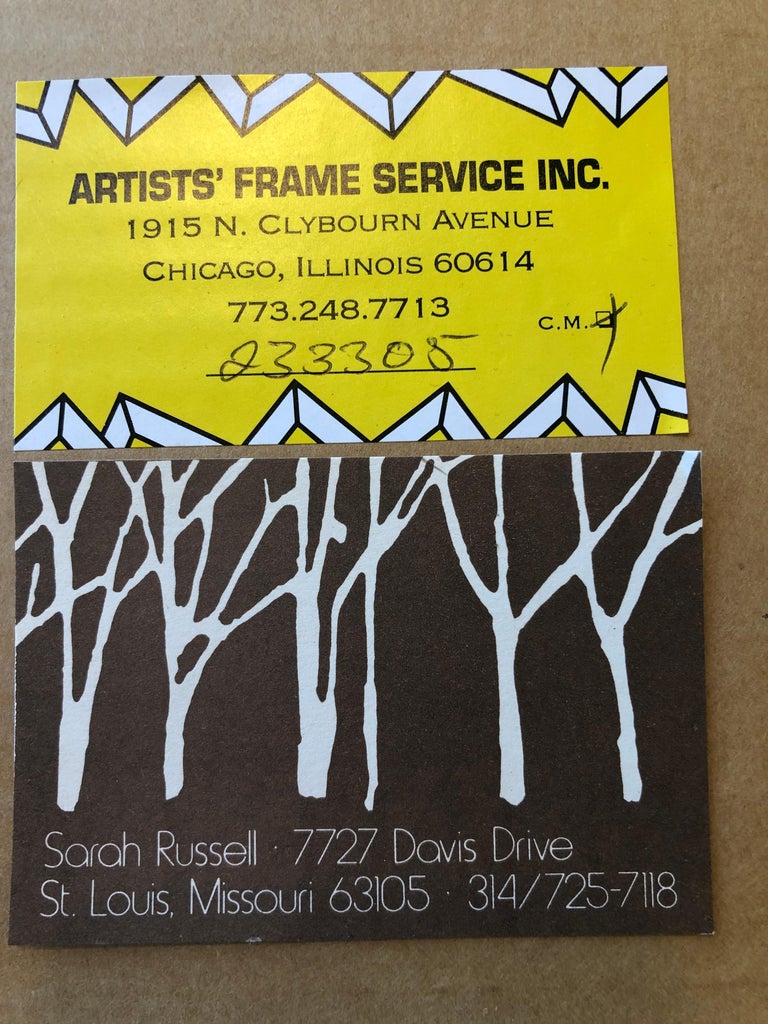 Sarah Russell Abstract Lithograph in Green, Blue, Yellow, Red, Orange ...