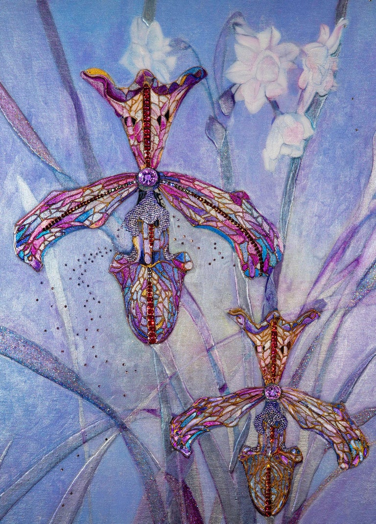 Sarah Warren - Jewelled Orchids beautiful painting by British artist ...