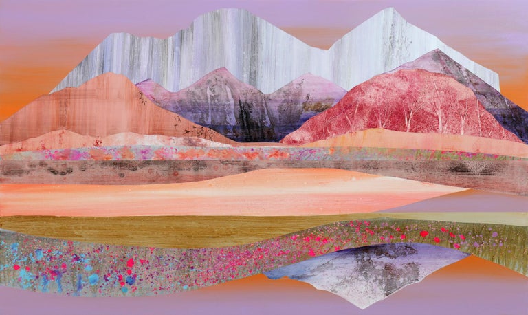 Sarah Winkler - Blue Flax and Cactus Blooms For Sale at 1stDibs