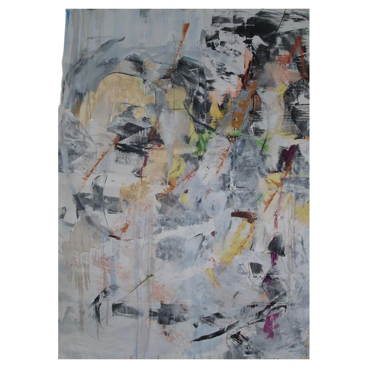 "Reflections," Black, White and Gray Abstract Painting by Kathi ...