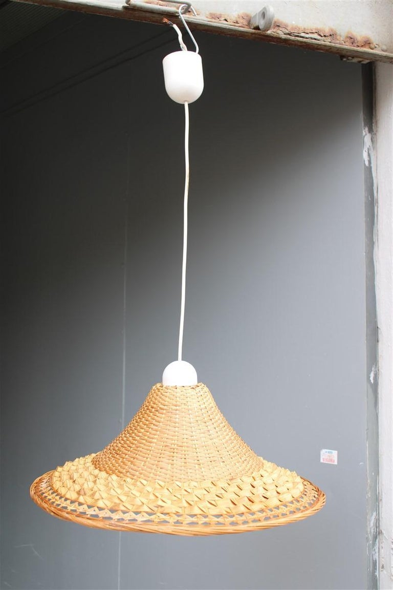 Sardinian Dome Chandelier Hand-Woven Straw Midcentuy Italy Design For ...