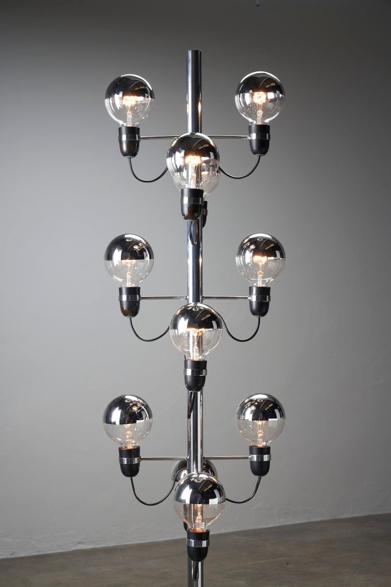 Sarfatti Style Floor Lamp, 12 Light Points For Sale at 1stDibs