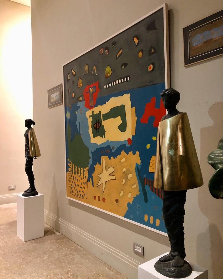 Sarkis Tossonian - Restriction , sculpture en bronze 116,84 cm x 38,1 ...