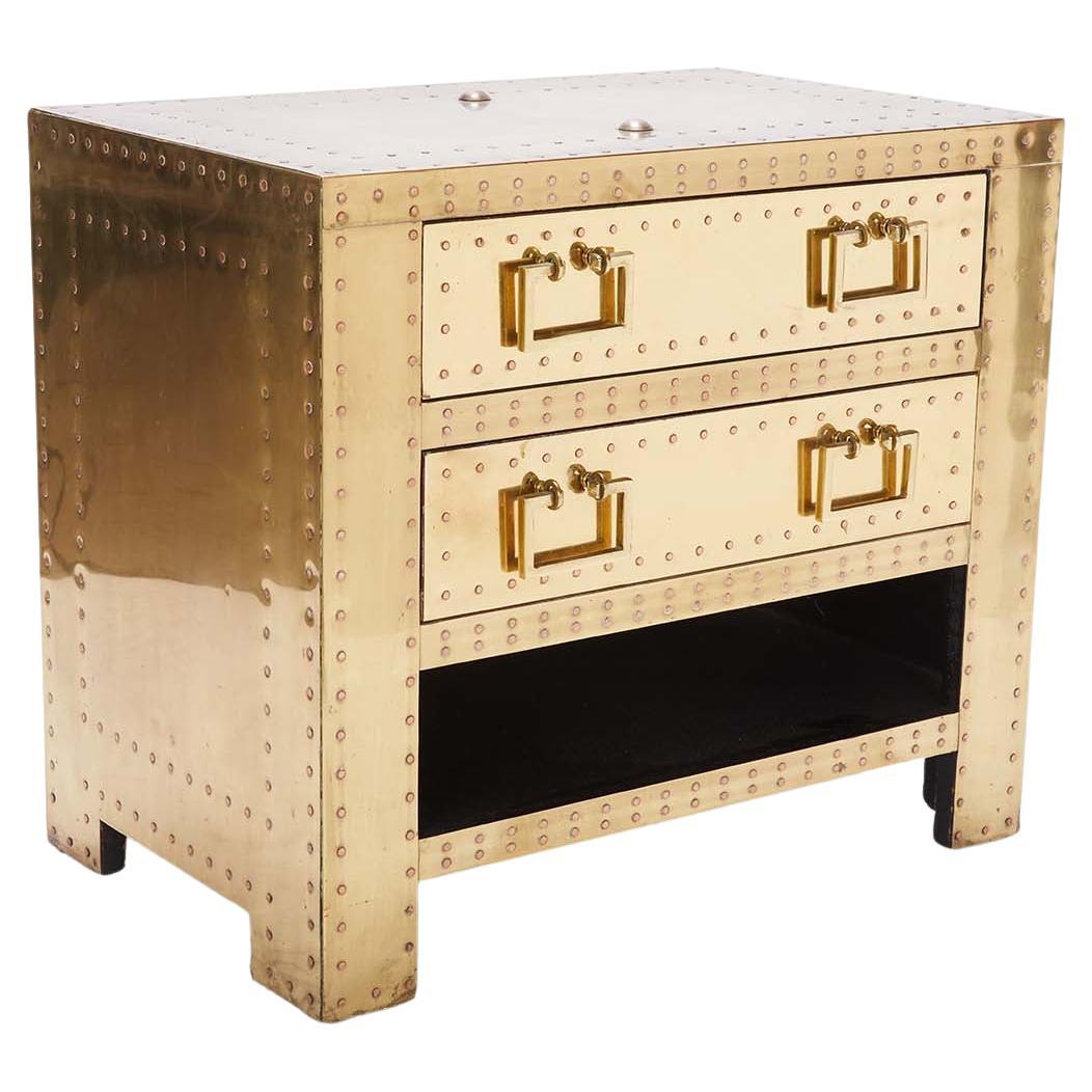 Chrome and Brass Chest For Sale at 1stDibs