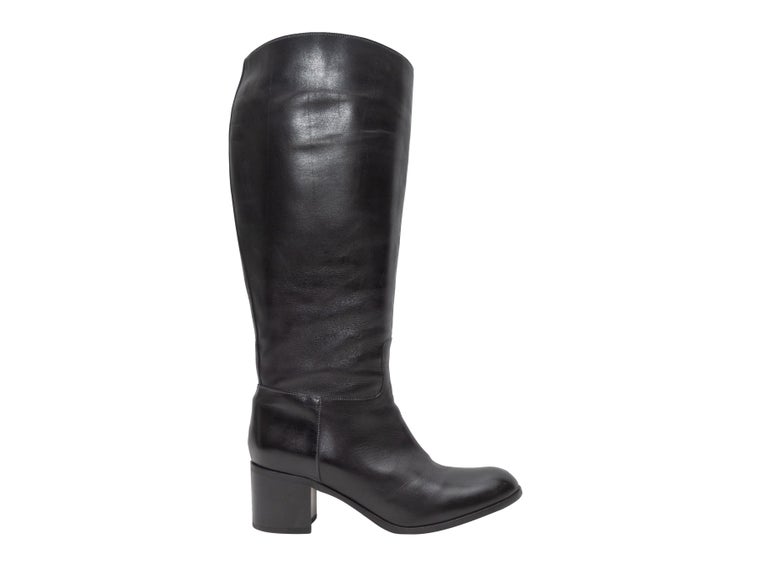 Sartore Black Knee-High Riding Boots For Sale at 1stDibs