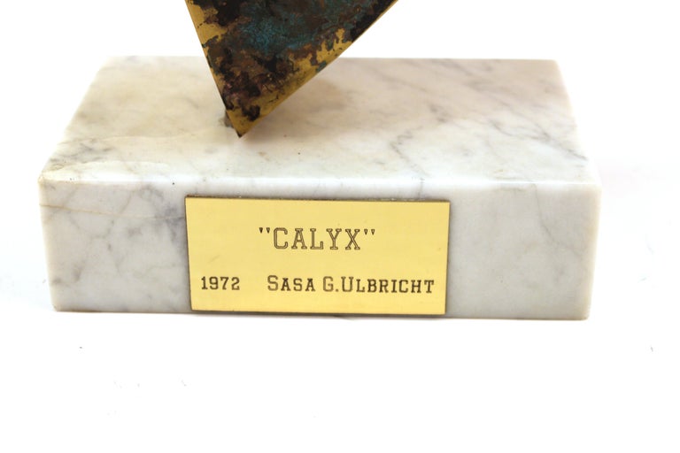 Sasa Ulbricht Modern Abstract Metal Sculpture Titled 'Calyx' at 1stDibs