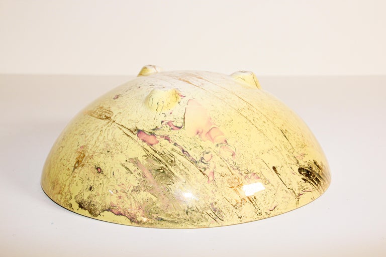 Sascha Brastoff "Surf Ballet" Yellow Gold Footed Bowl at 1stDibs