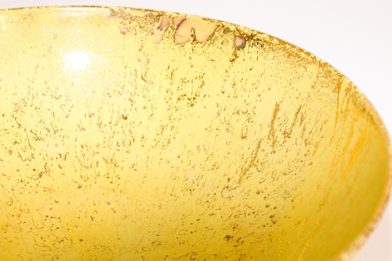 Sascha Brastoff "Surf Ballet" Yellow Gold Footed Bowl at 1stDibs