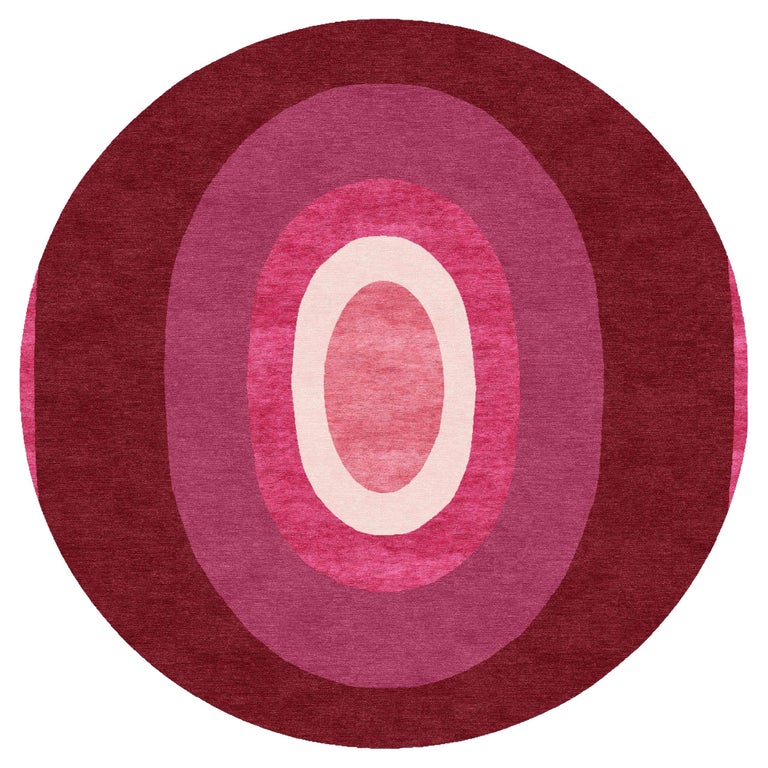 Sasha Bikoff Collection, Modern Area Rug Burgundy Mulberry "Set Dahlia ...