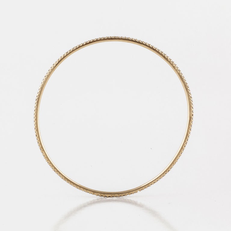 Sasha Primak Diamond Bangle Bracelet in 18K Gold For Sale at 1stDibs